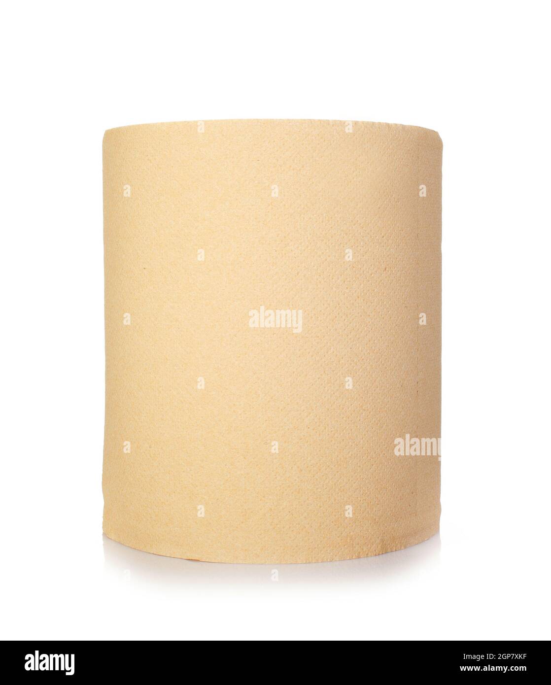 Roll of recycled paper on white background Stock Photo - Alamy