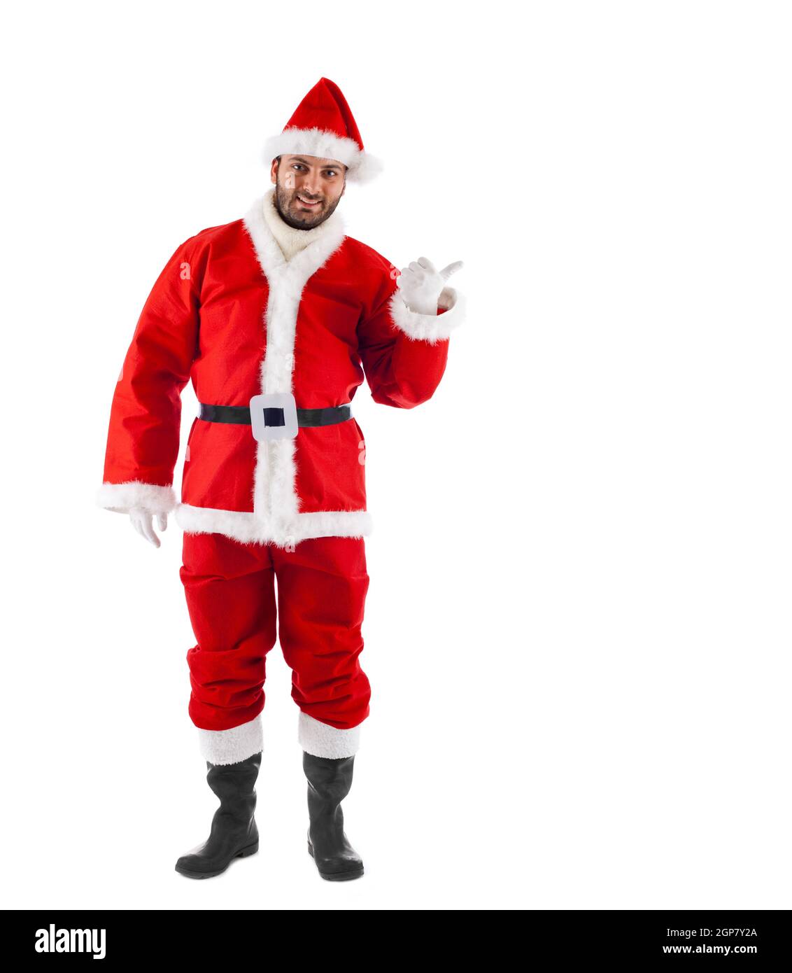 Santa Claus standing isolated on white background Stock Photo - Alamy