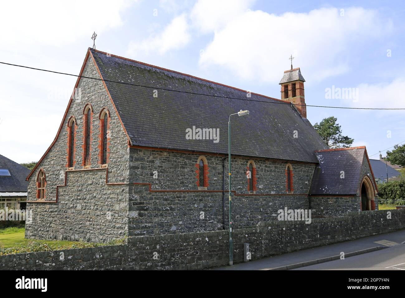 St Aidan Church, High Street, Upper Solva, Pembrokeshire, Wales, United ...