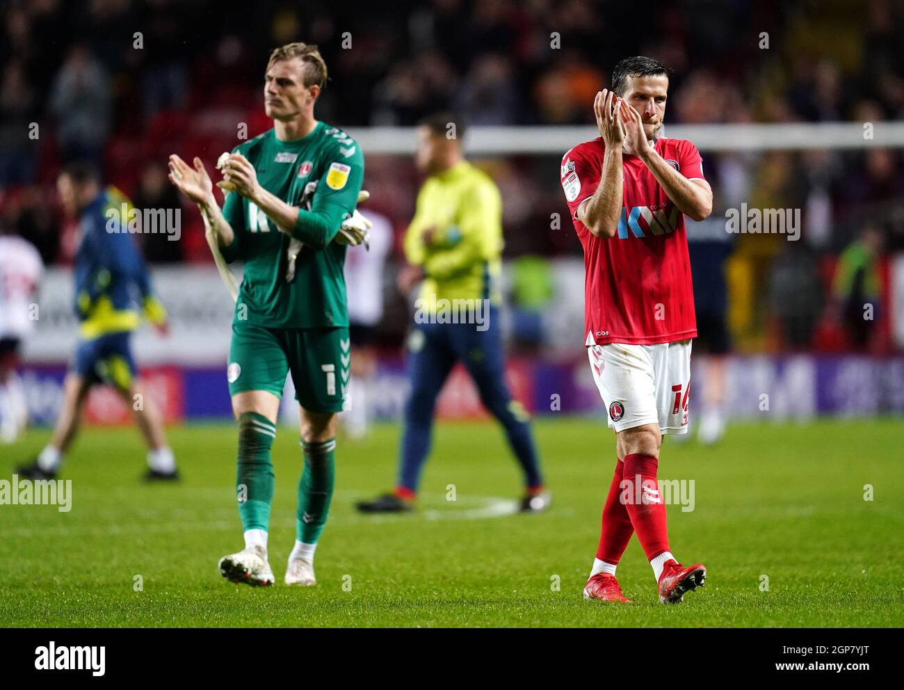 Charlton Athletic Goalkeeper Craig MacGillivray and Adam Matthews ...