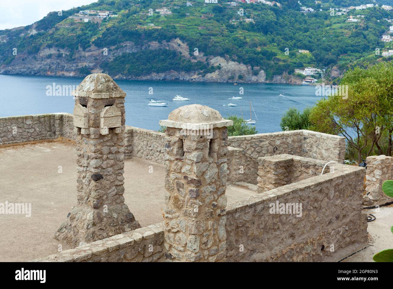 Interior details of the Aragonese castle, Ischia Island Stock Photo - Alamy