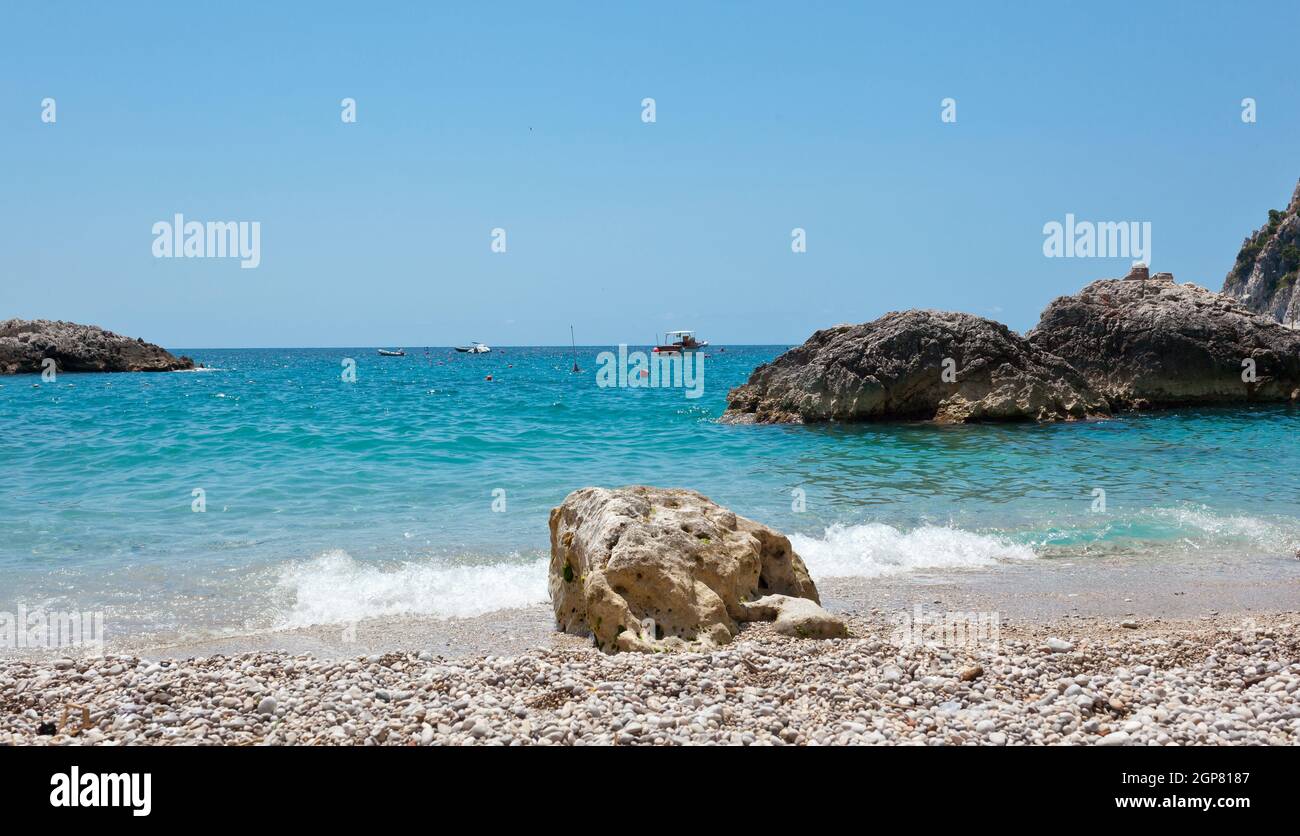 View of Marina Piccola, Island of Capri, Campania, Italy Stock Photo ...