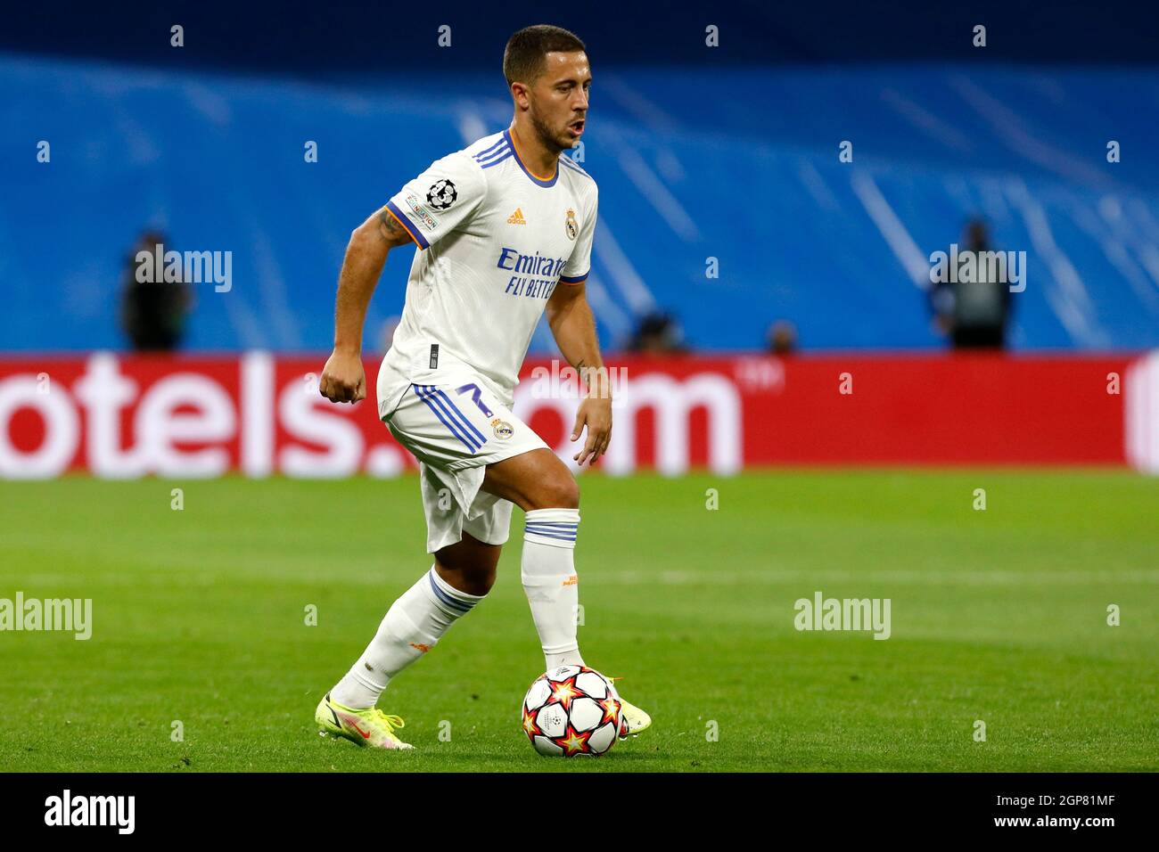 Eden Hazard of Real Madrid during the UEFA Champions League match ...