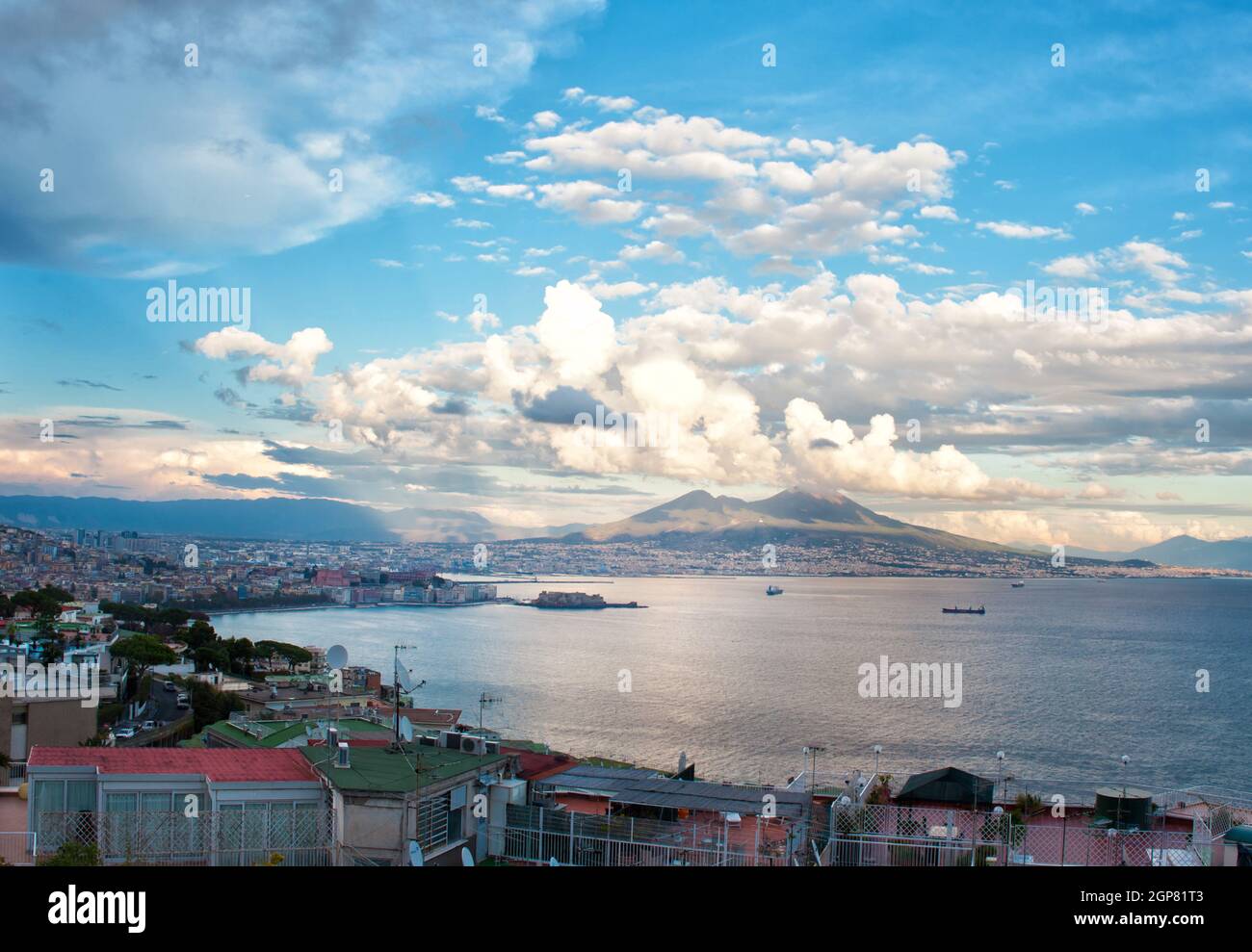Best view of the gulf of Naples daylight Stock Photo - Alamy