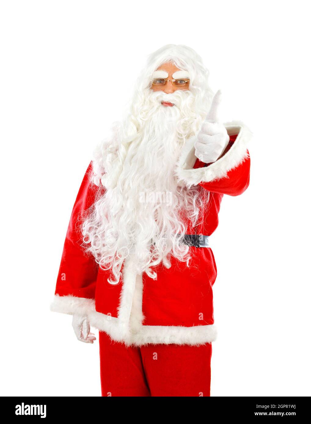 Isolated Santa Claus on white background Stock Photo - Alamy
