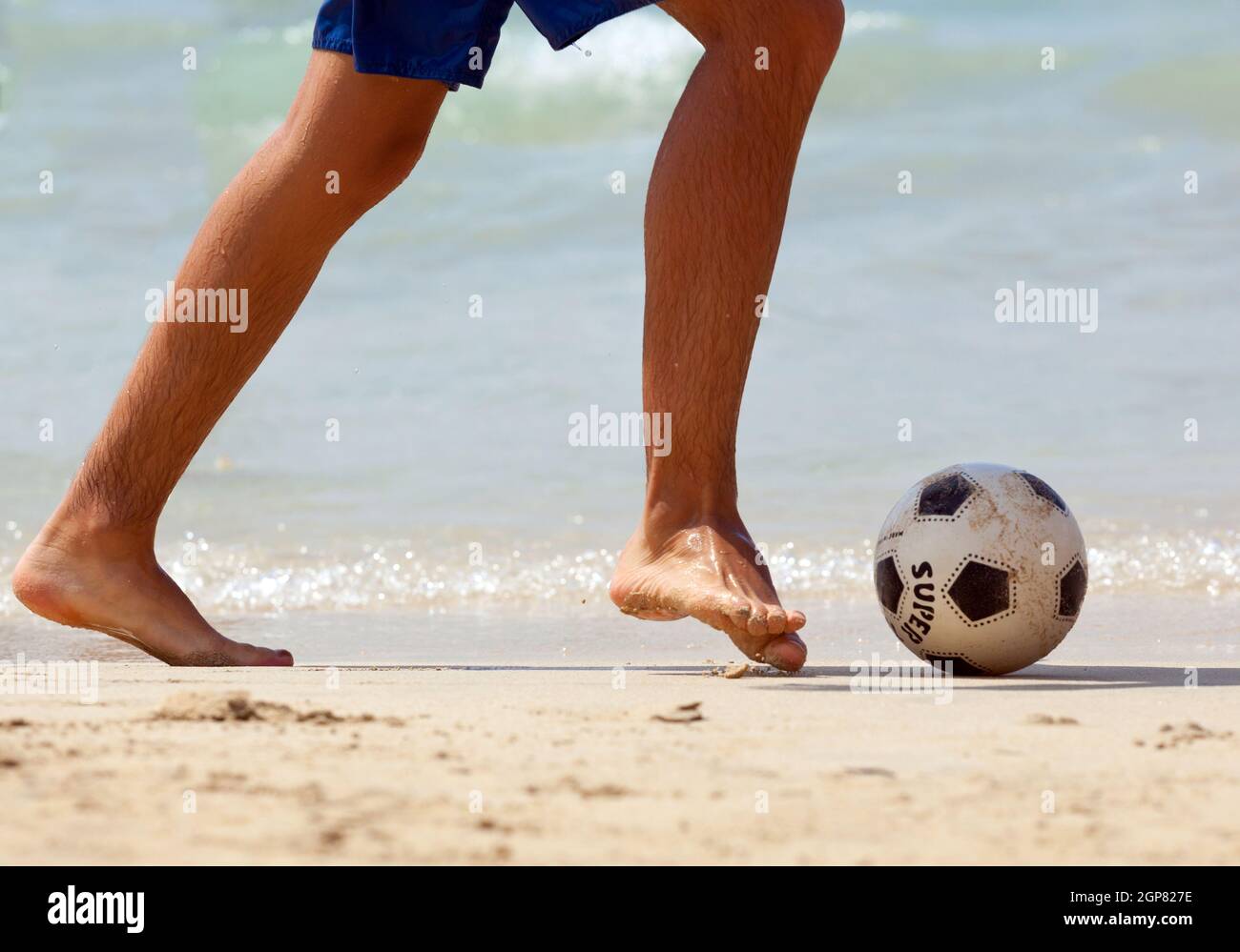 Football on sand hi-res stock photography and images - Alamy