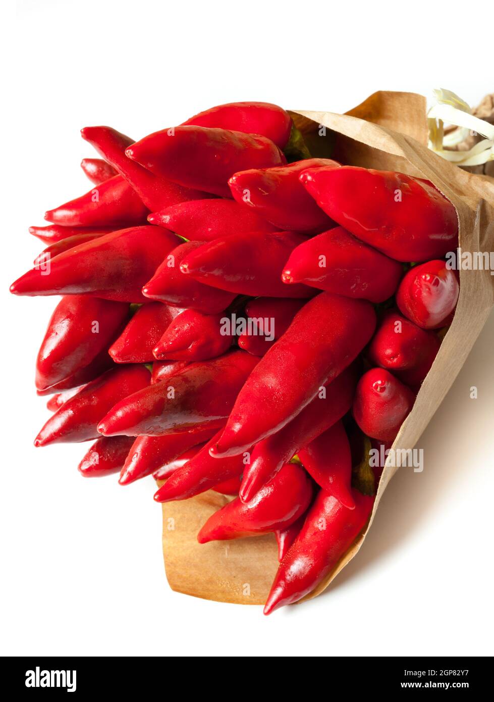Bunch of fresh small red pepper isolated on white background Stock ...