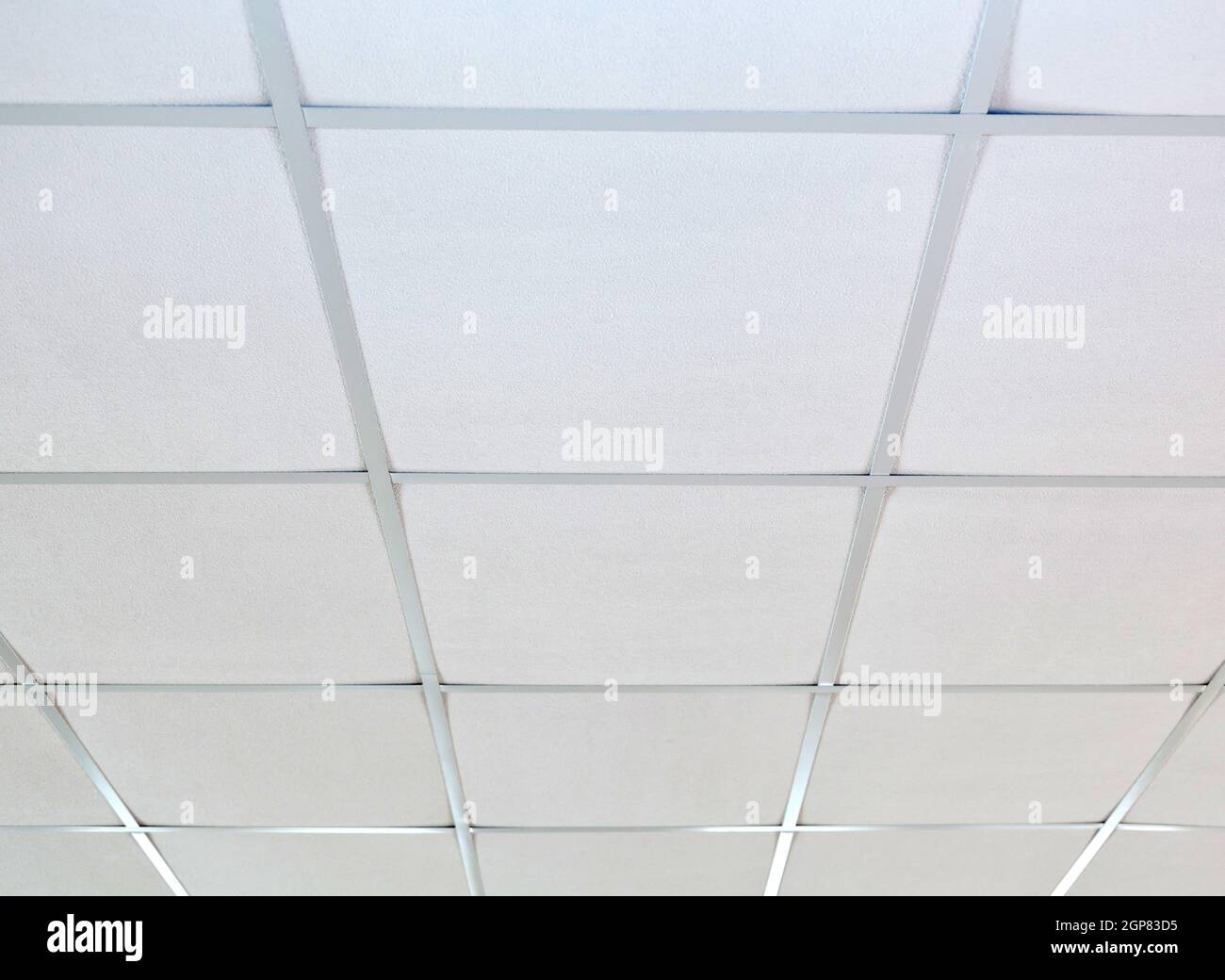 Texture of white panels for suspended ceiling Stock Photo - Alamy