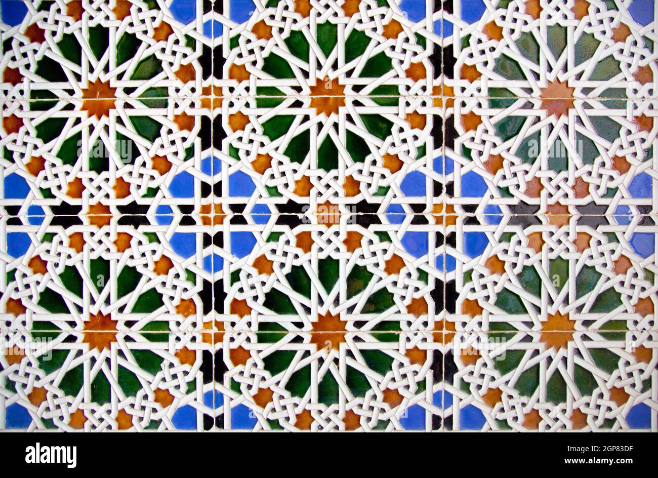 Nice detail of an islamic mosaic floor Stock Photo - Alamy