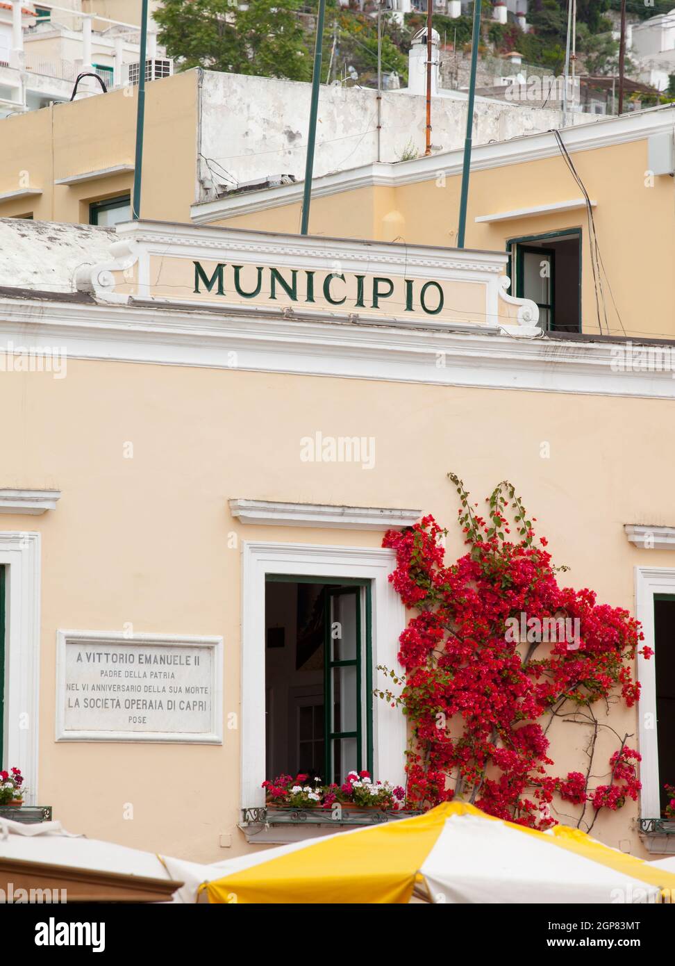 City Hall Capri island in the famous Piazzetta Stock Photo - Alamy