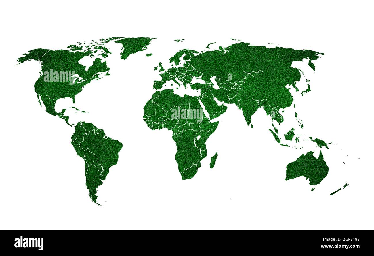 Vegetation map world Cut Out Stock Images & Pictures - Alamy