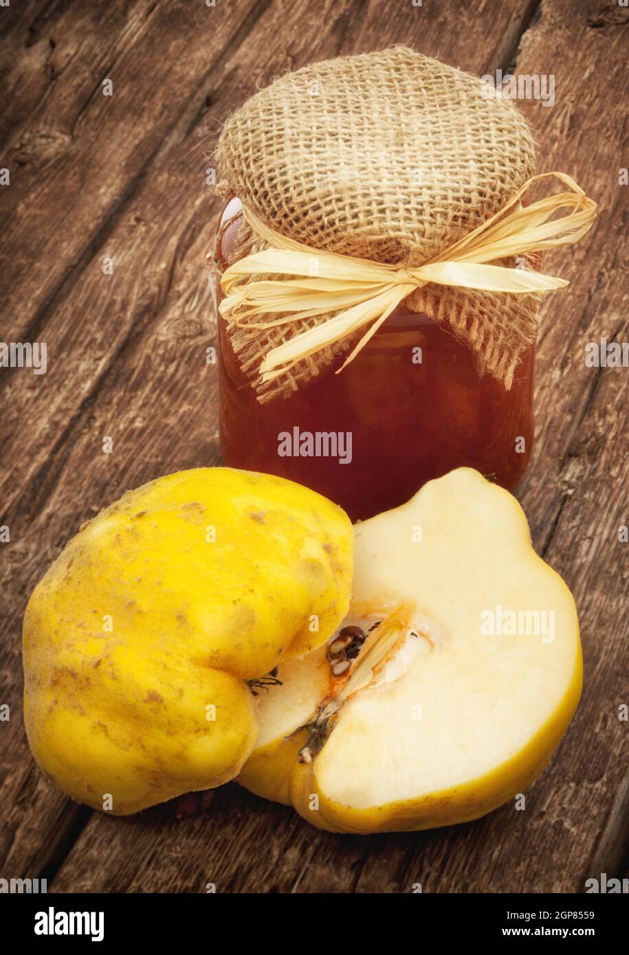 Quince apple on white background Stock Photo - Alamy