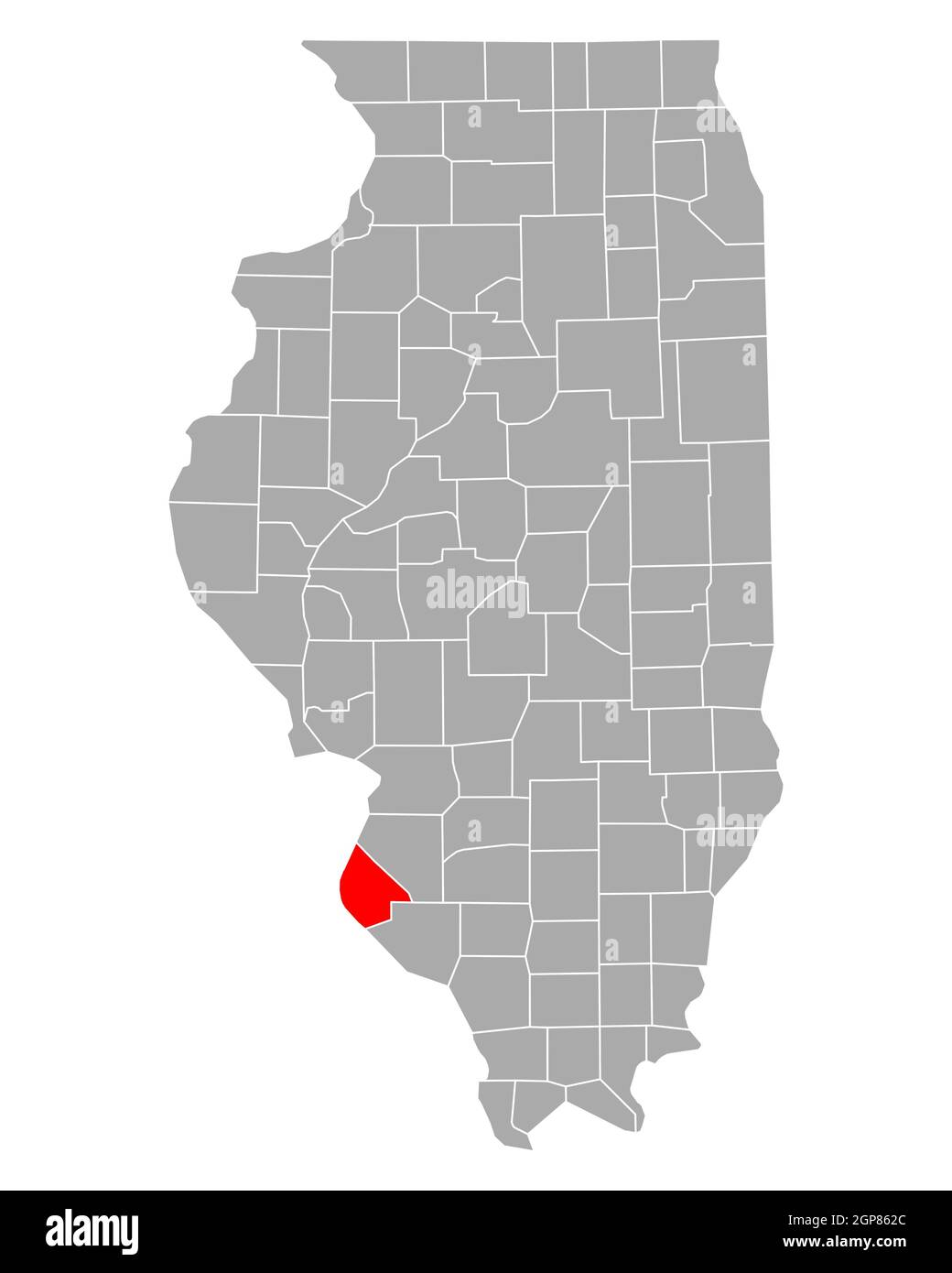 Map of Monroe in Illinois Stock Photo - Alamy