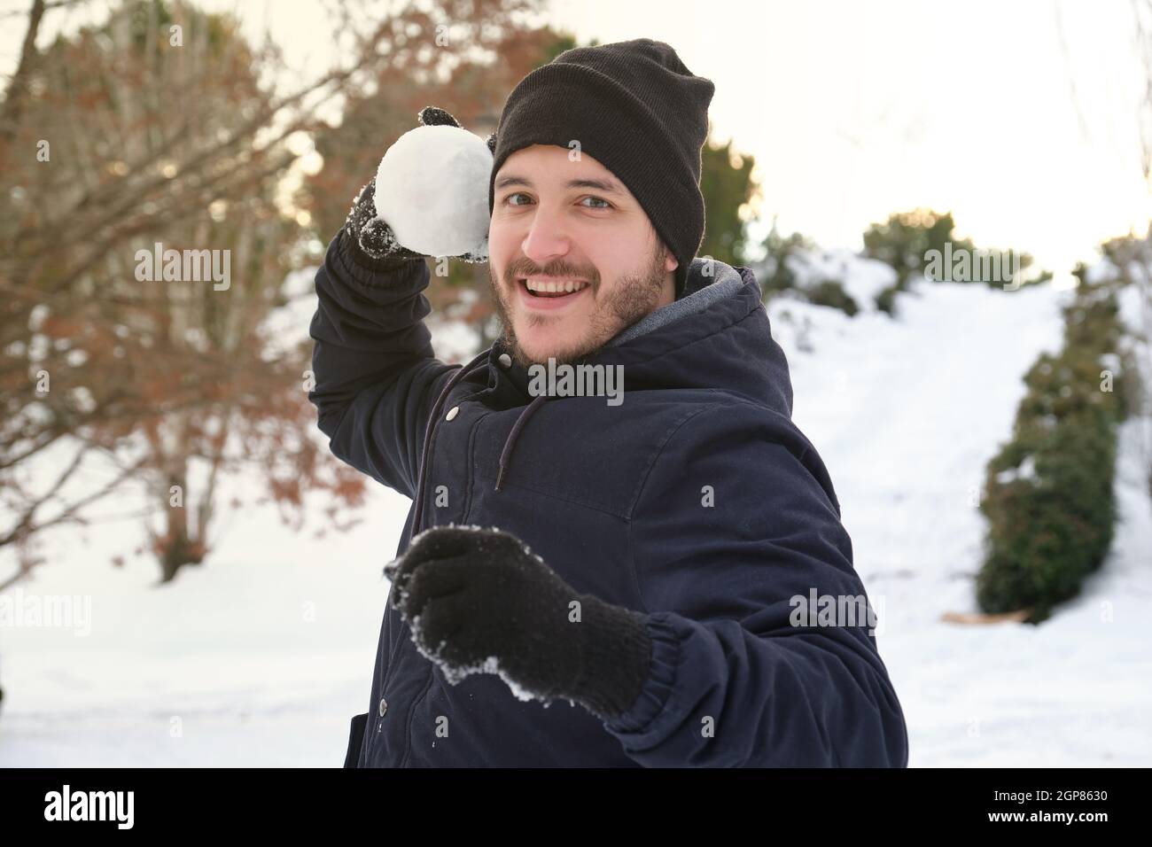 Man throwing a ball at camera hi-res stock photography and images - Alamy