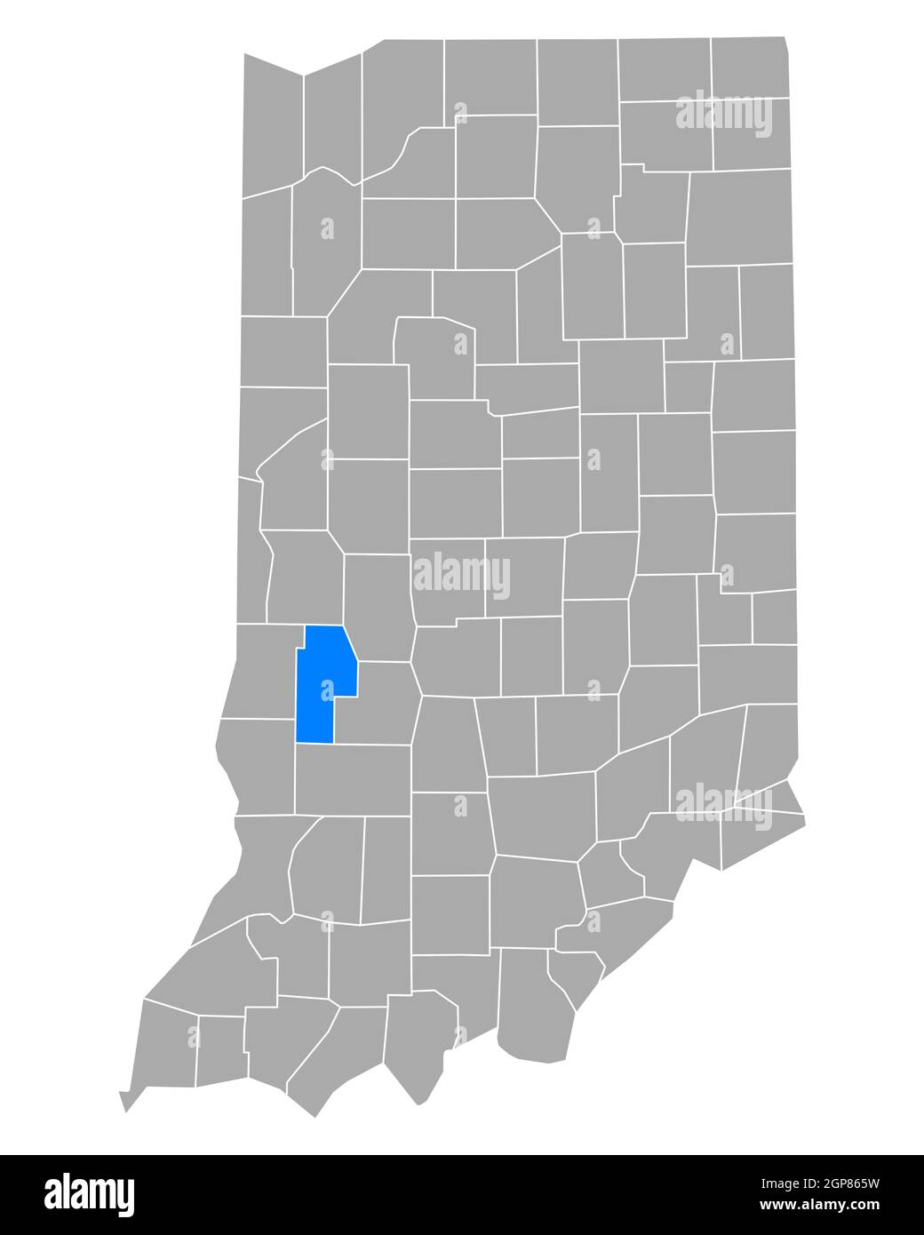 Map of Clay in Indiana Stock Photo - Alamy