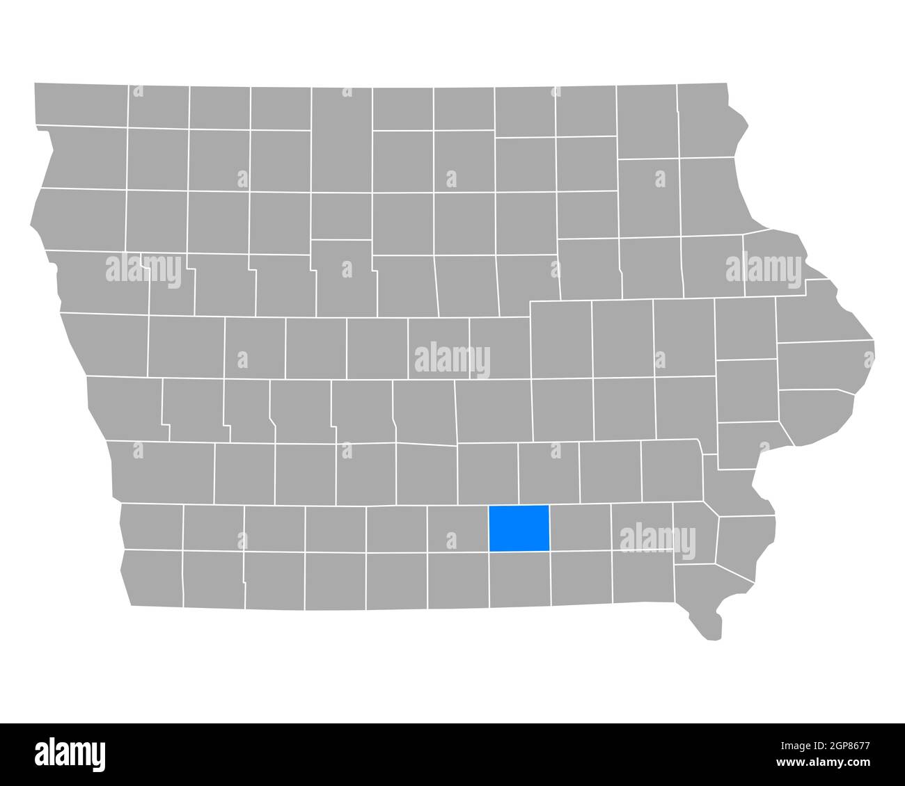 Map of Monroe in Iowa Stock Photo - Alamy