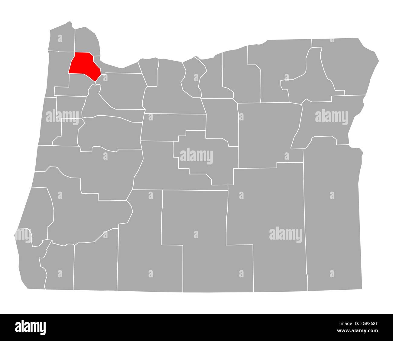 Map of Washington in Oregon Stock Photo - Alamy