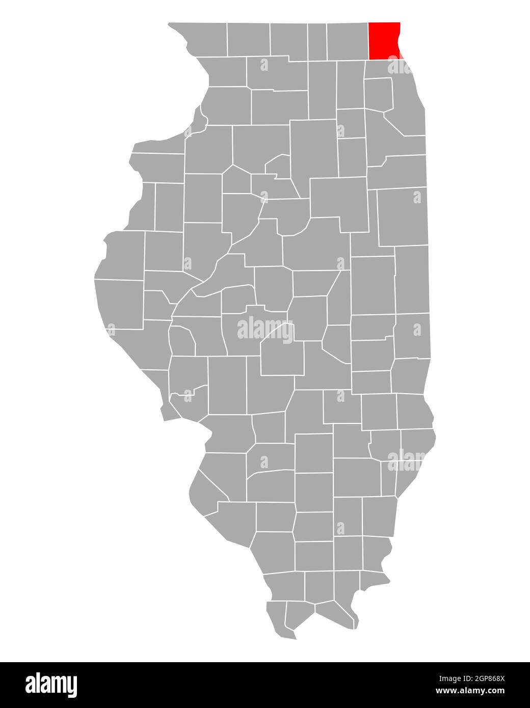 Map of Lake in Illinois Stock Photo - Alamy