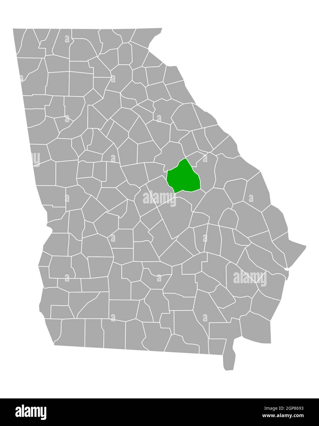 Map of Washington in Georgia Stock Photo - Alamy