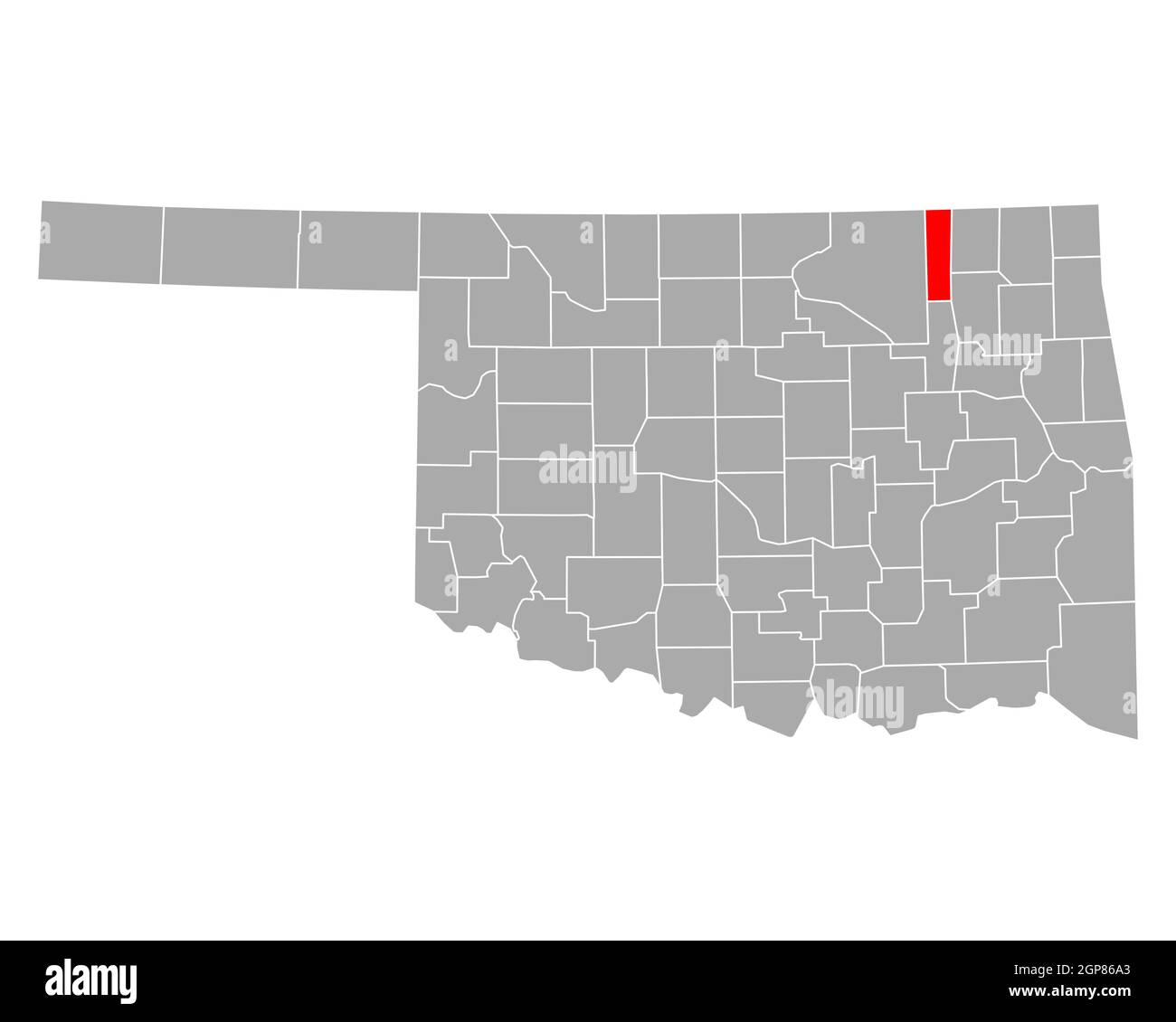 Map of Washington in Oklahoma Stock Photo - Alamy