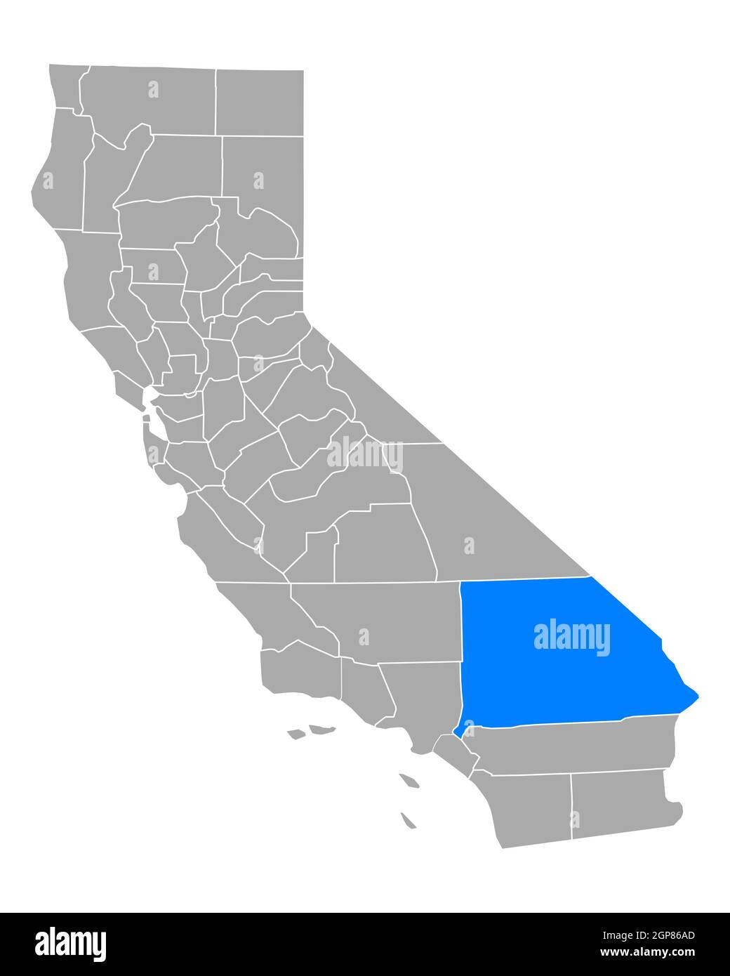 San bernardino county map hi-res stock photography and images - Alamy