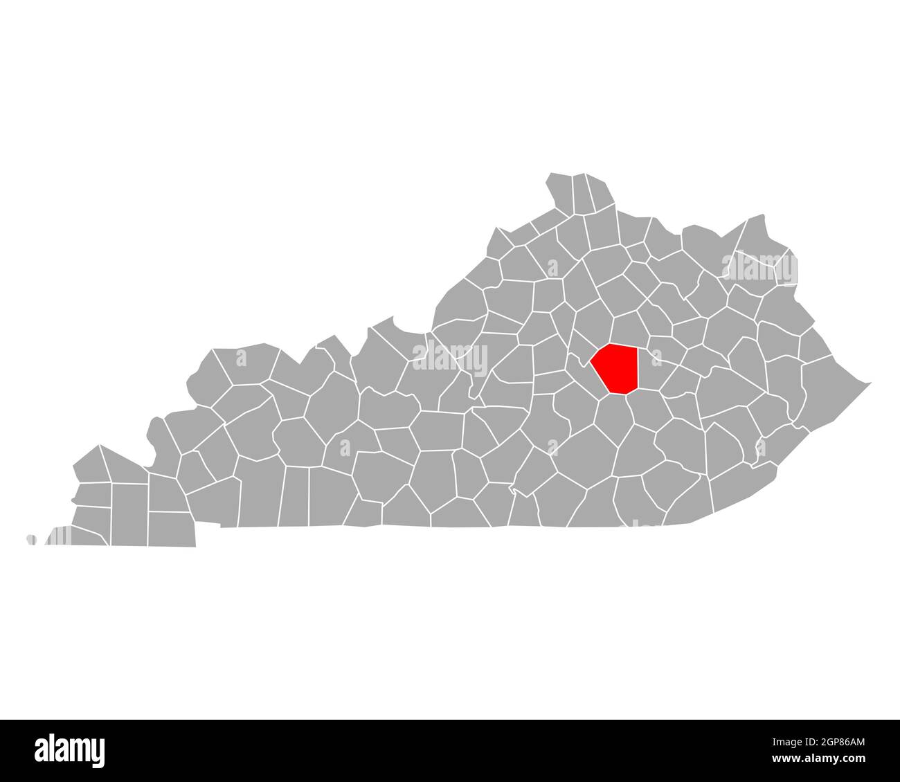 Map of Madison in Kentucky Stock Photo - Alamy
