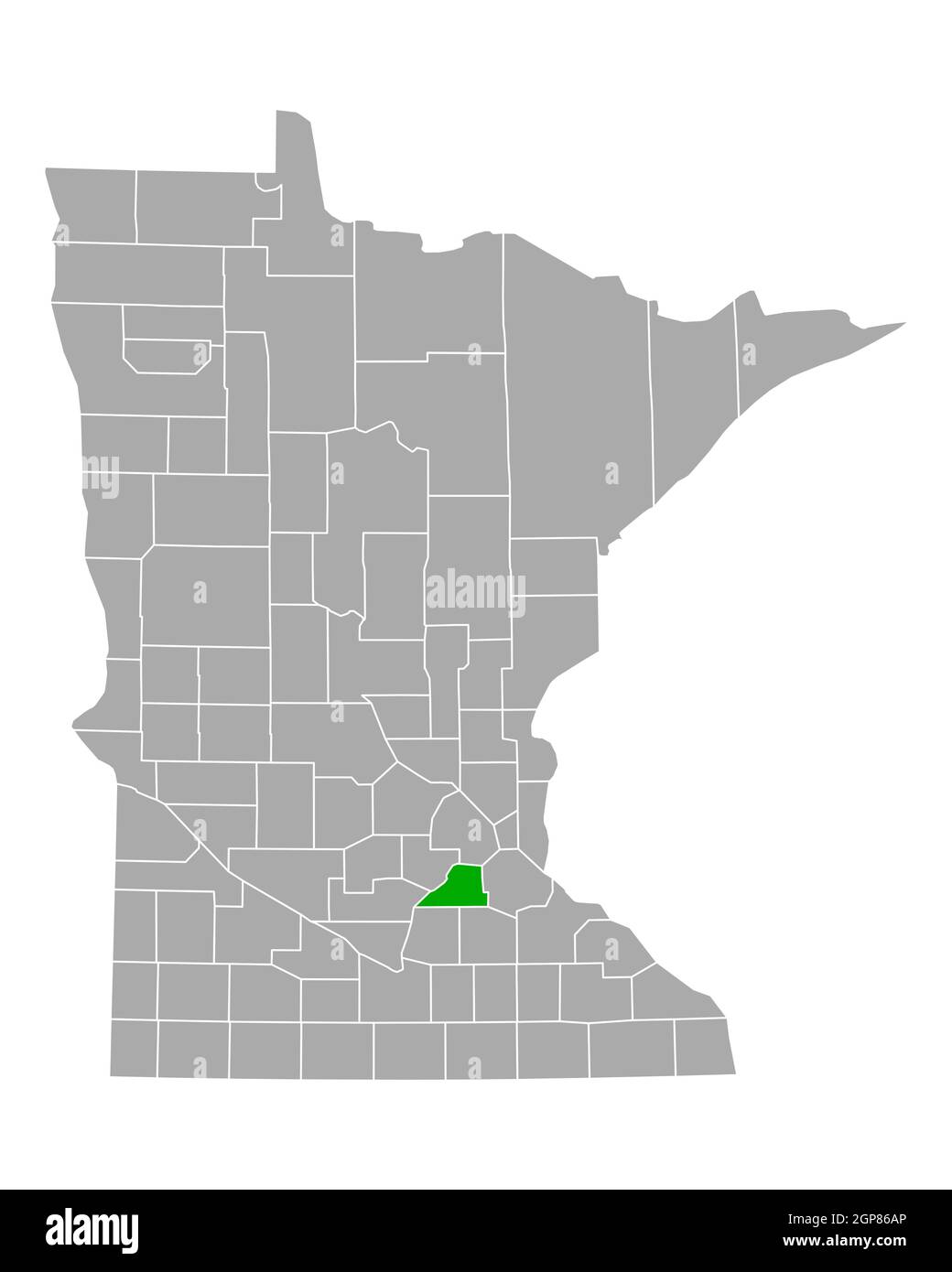 Map of Scott in Minnesota Stock Photo - Alamy