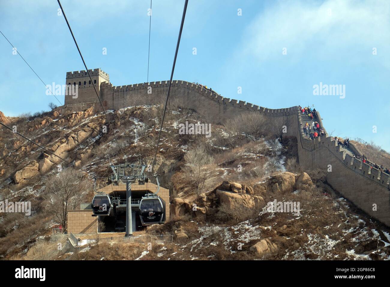 Cable car at the Badaling Great Wall, China Stock Photo - Alamy