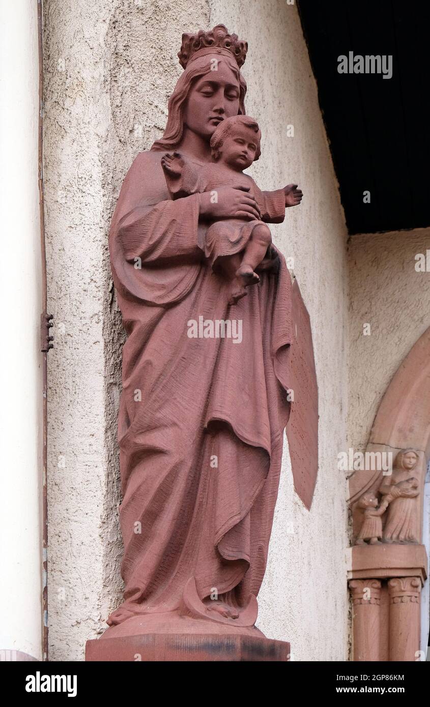 Virgin Mary with baby Jesus, Monastery of Saint Mary in Kleinostheim ...