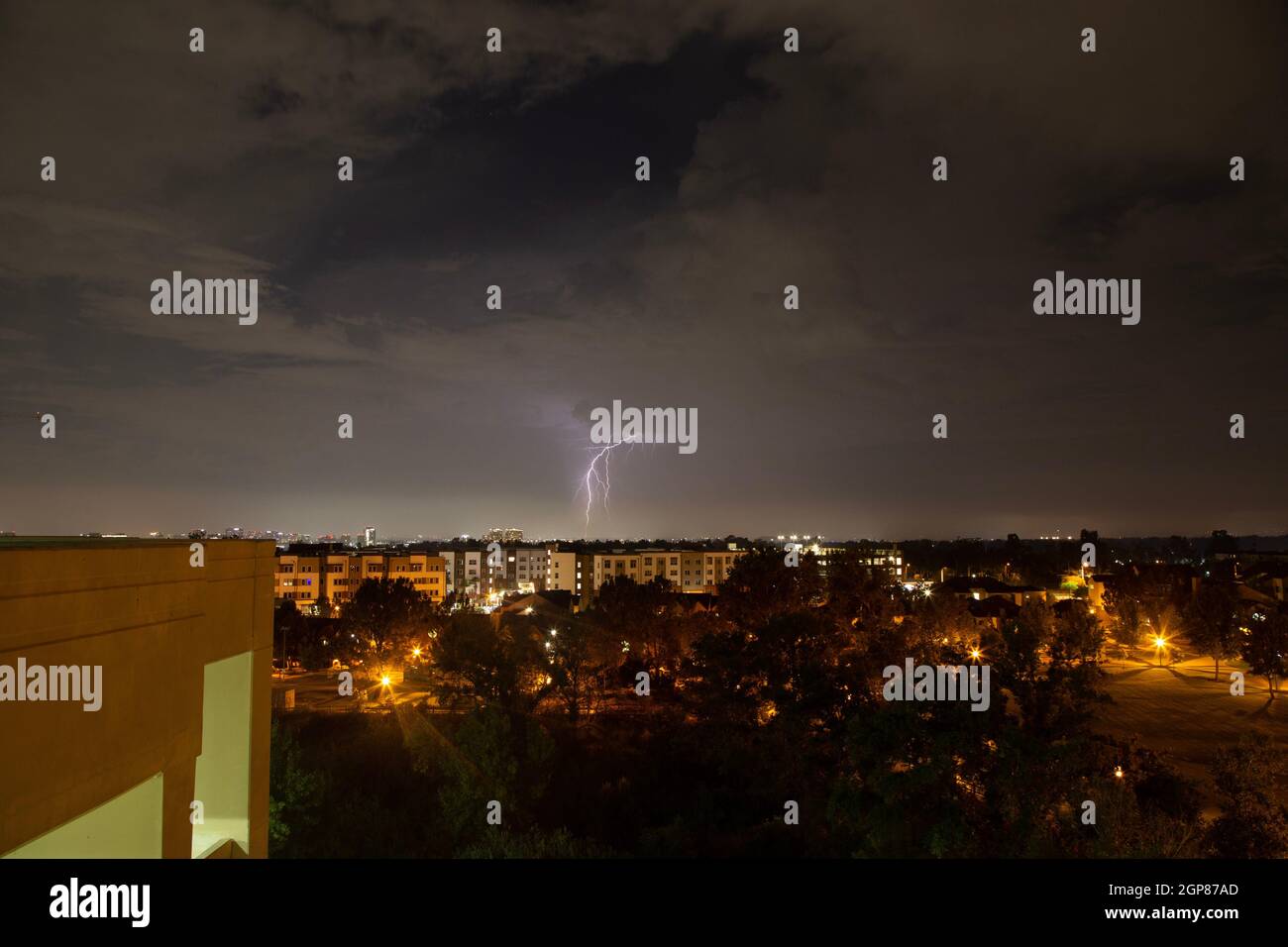 Lightning in Southern California Fall 2021. Some ignitiated wildfires ...