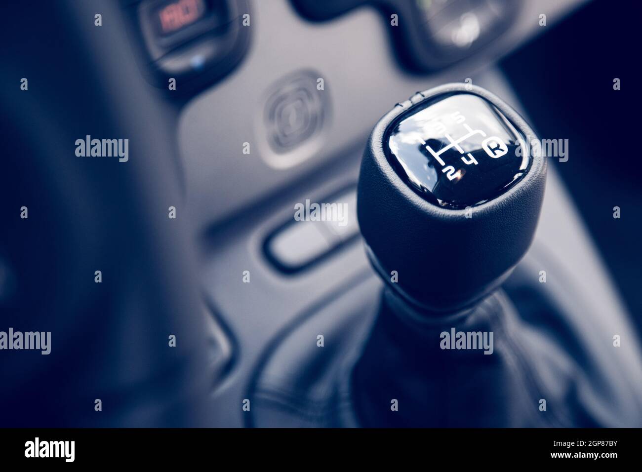 Close up of a shift lever, sports car Stock Photo - Alamy
