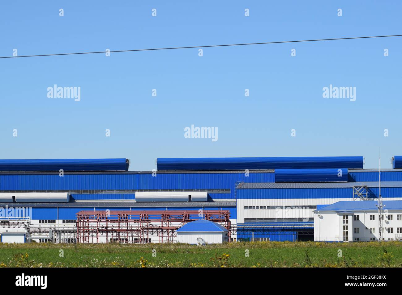 Big plant for processing scrap metal. Huge factory old metal refiner ...