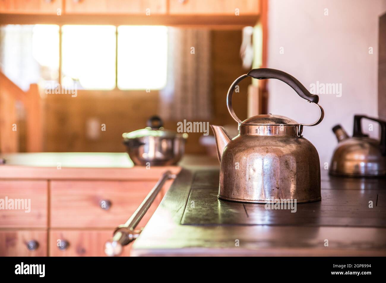 Inside of a rustic wooden hut or cabin, Austria Stock Photo - Alamy