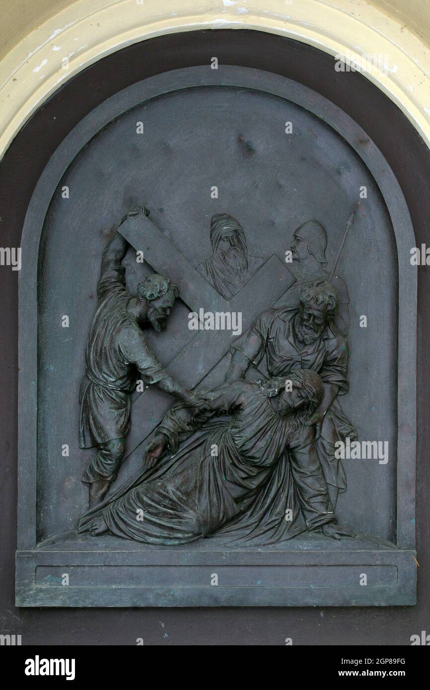Via crucis second station hi-res stock photography and images - Alamy