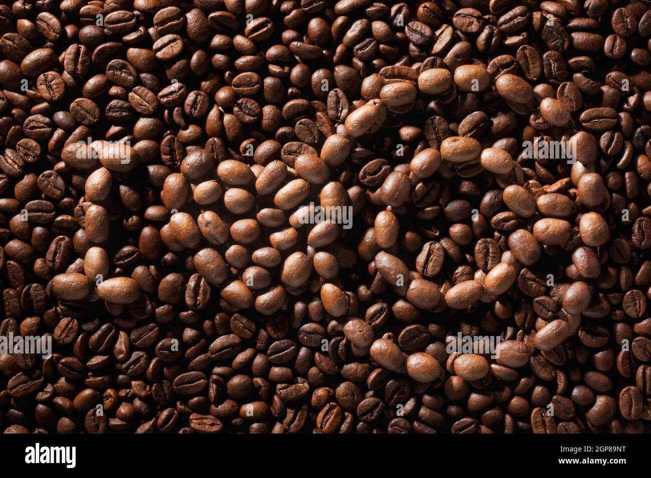 I love coffee. Shapes made from coffee beans. Background of the the ...