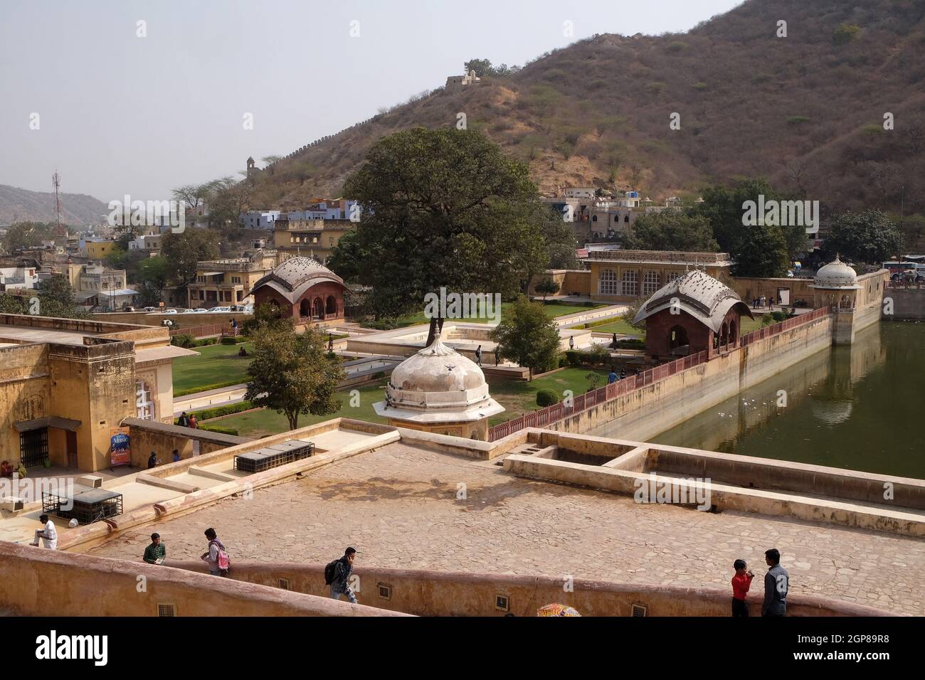 Beautiful gardens in Amber Fort, Jaipur, Rajasthan, India Stock Photo ...