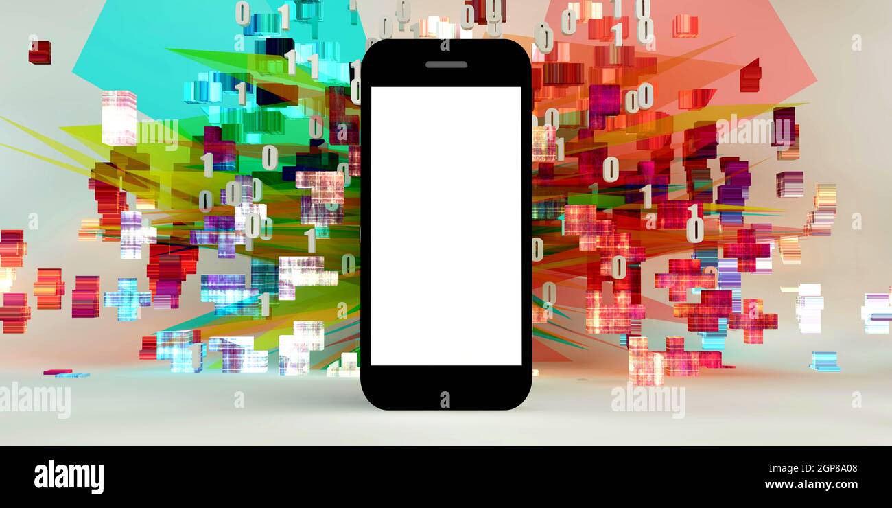 Cool New App Digital Advertisement Handphone Display Stock Photo - Alamy