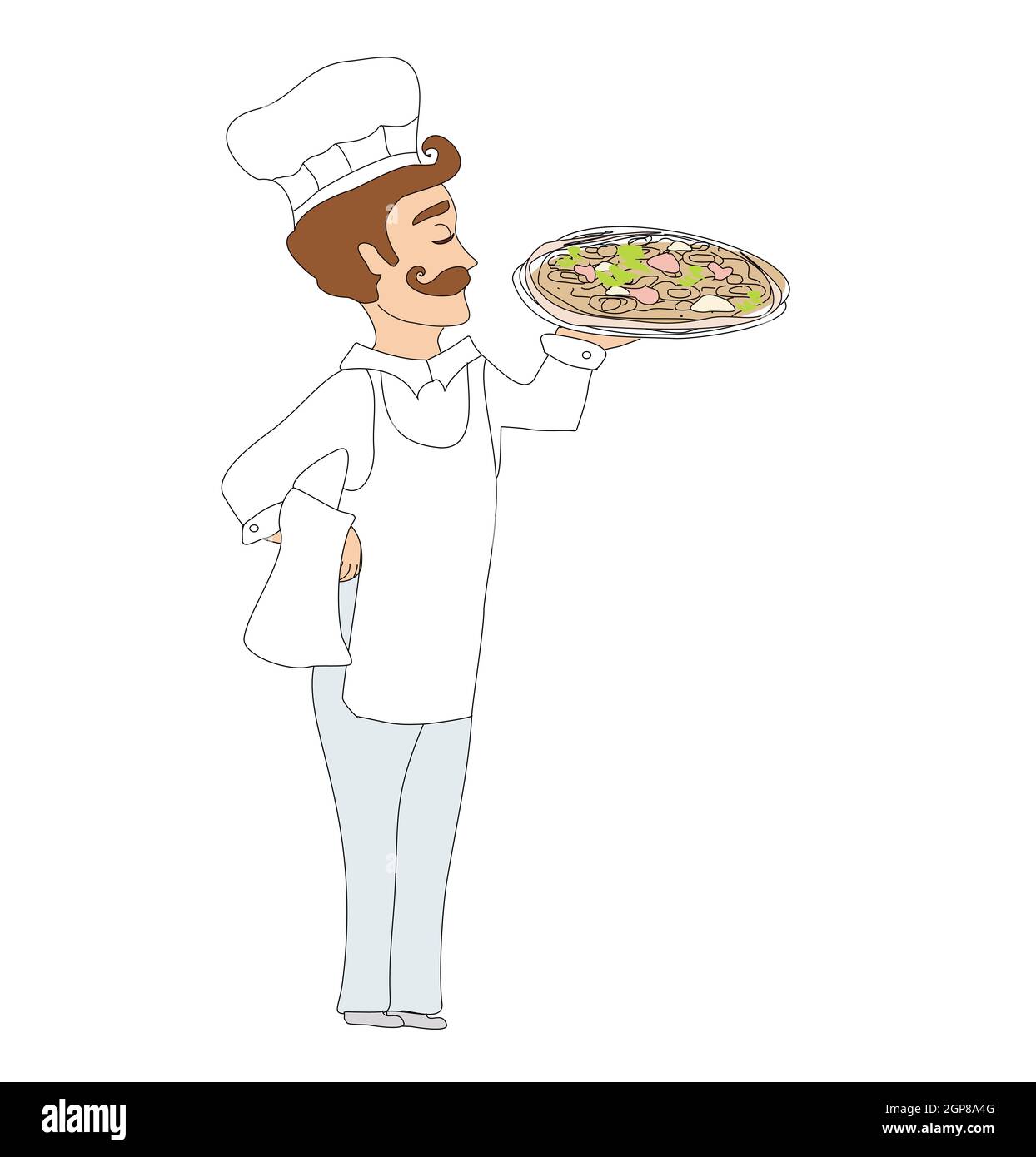 Black pizza chef Cut Out Stock Images & Pictures - Alamy