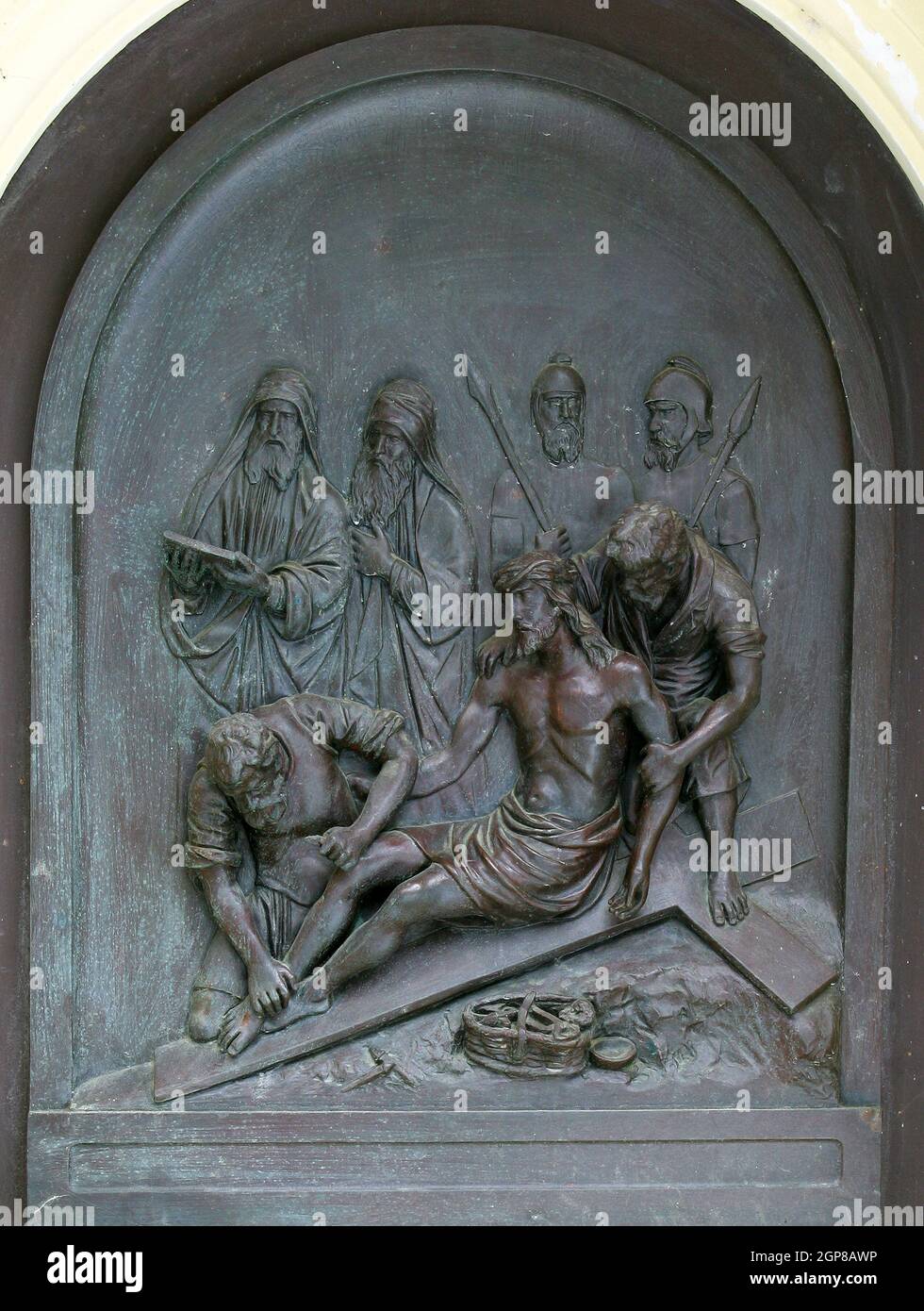 11th Stations of the Cross, Crucifixion: Jesus is nailed to the cross, St Francis Xavier's ...