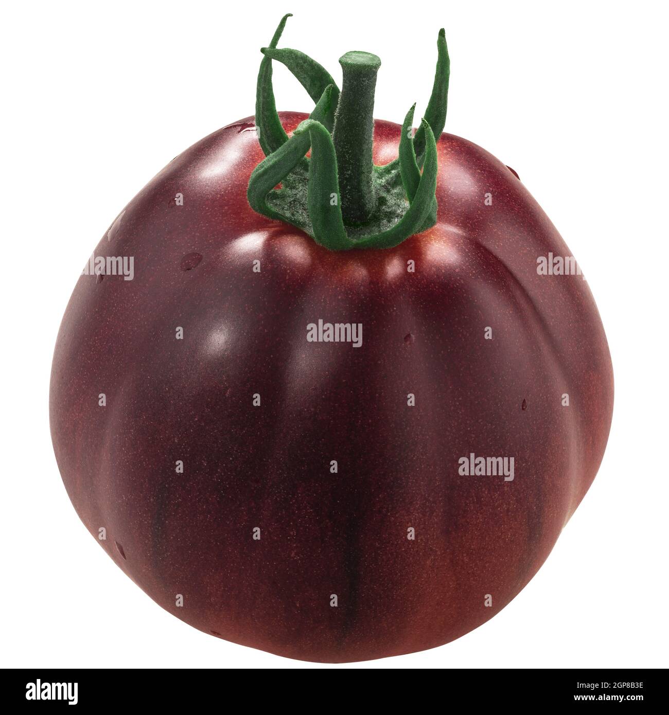 Blue Pear heirloom tomato, anthocyanin-rich, isolated Stock Photo - Alamy