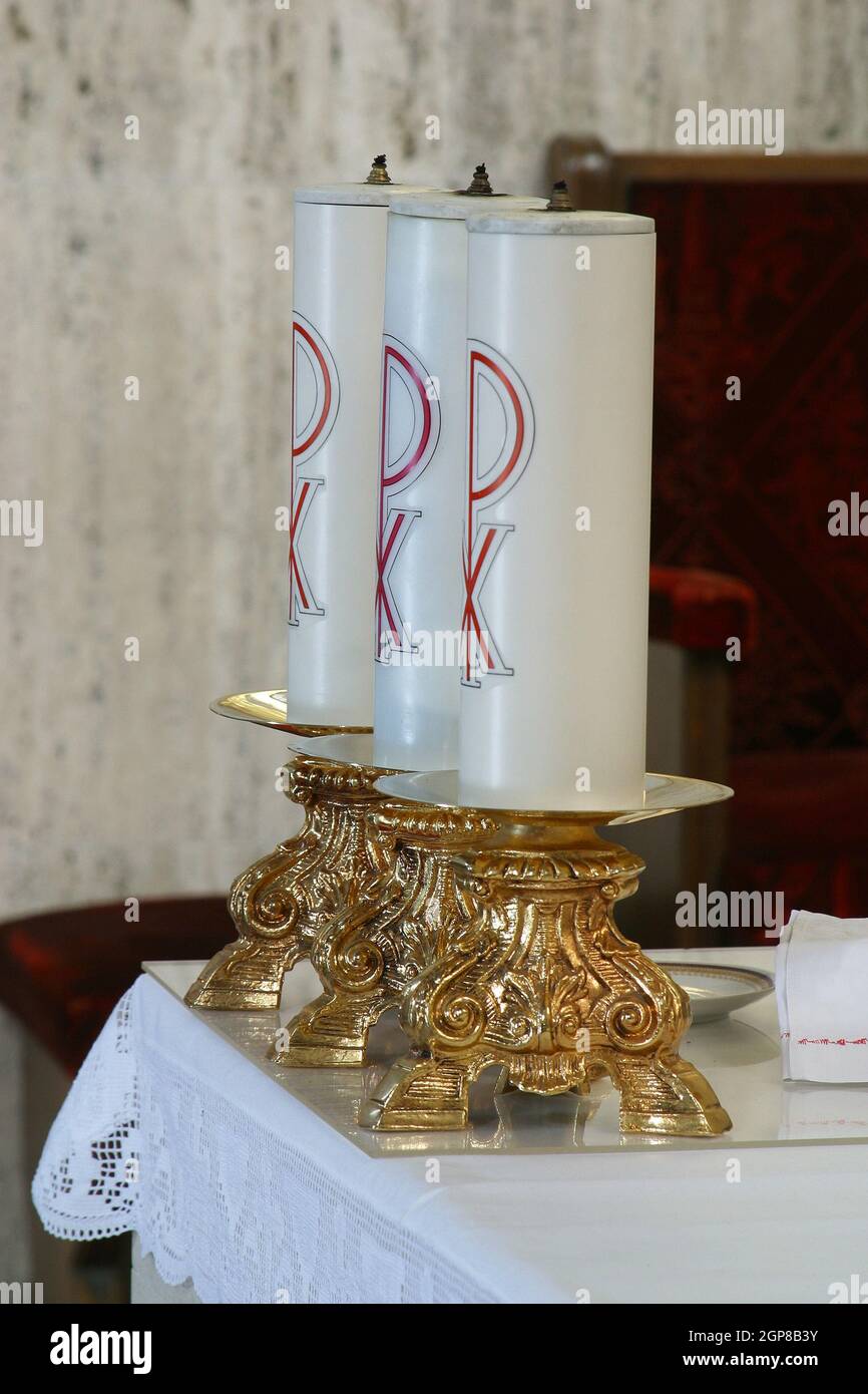 Catholic Church Altar Candles