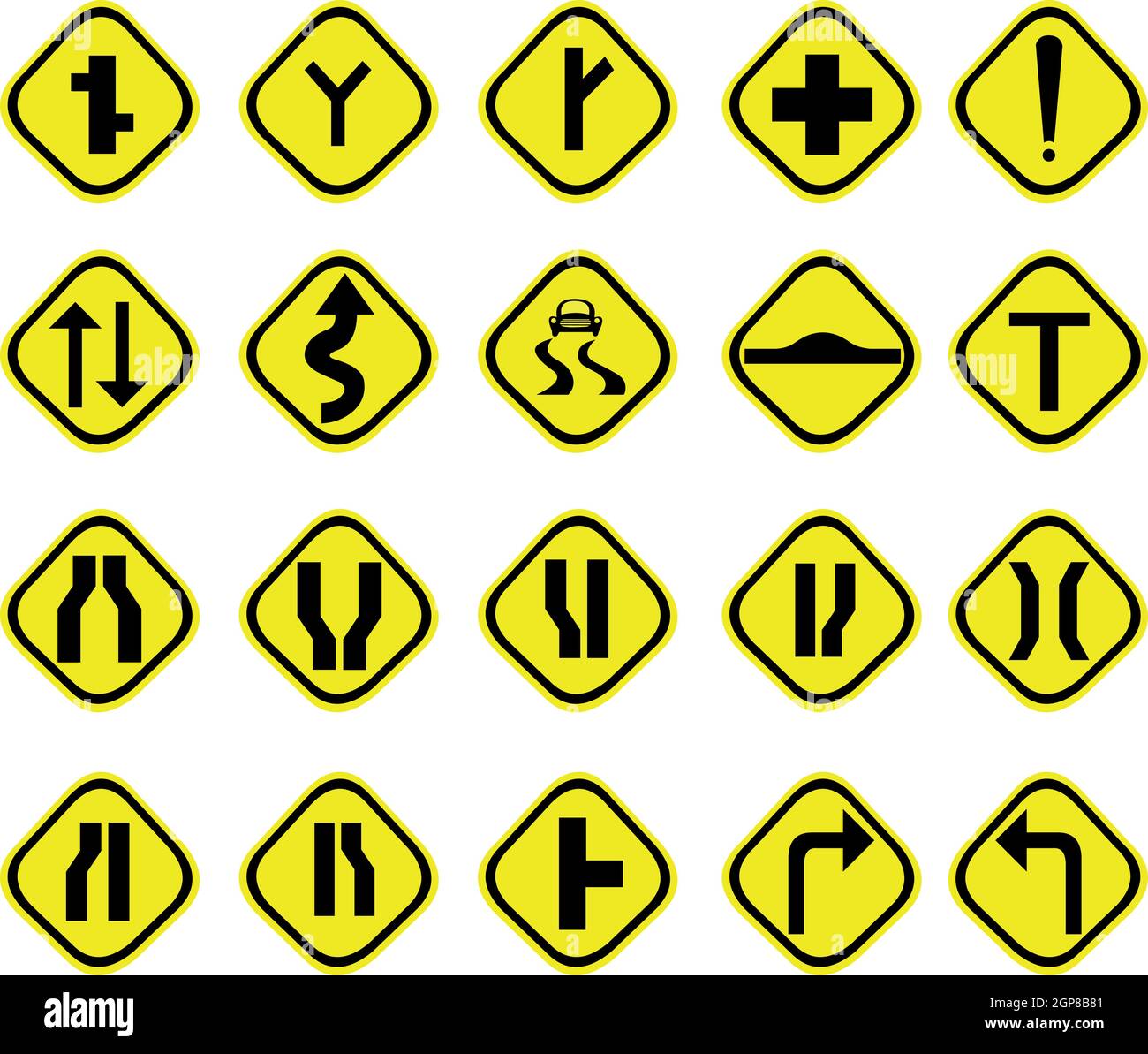 Vector illustration collection of traffic signs Stock Vector Image ...