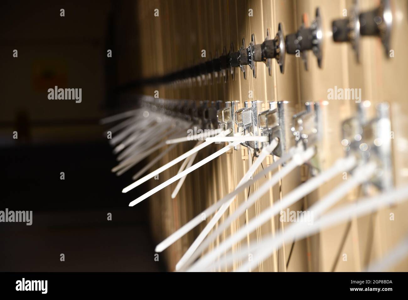 School lockers are zip tied shut to prevent contact and ensure social ...