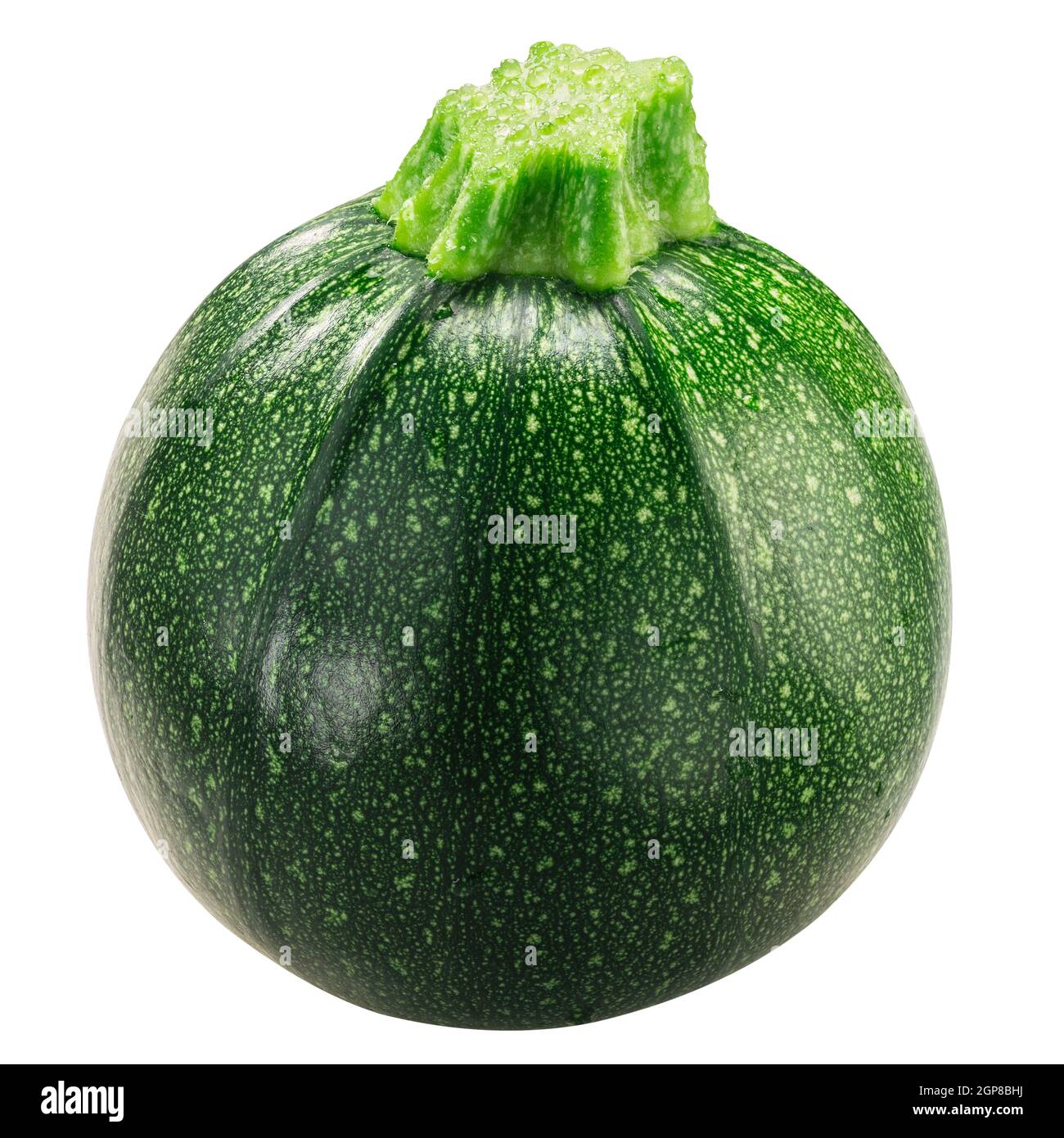 Globe striped Zucchini (Cucurbita pepo fruit), isolated Stock Photo - Alamy