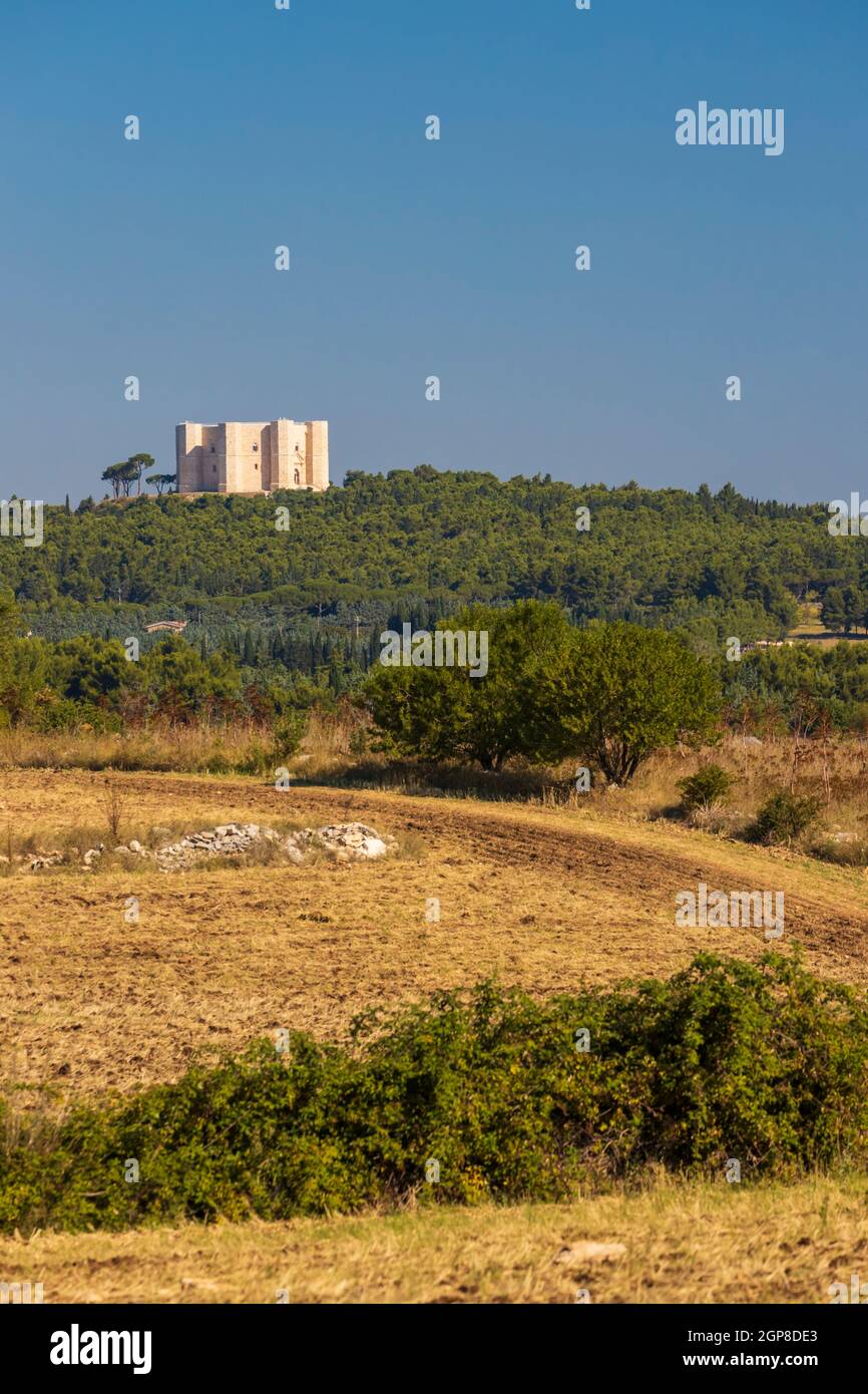 Castel del Monte, castle built in an octagonal shape by the Holy Roman ...