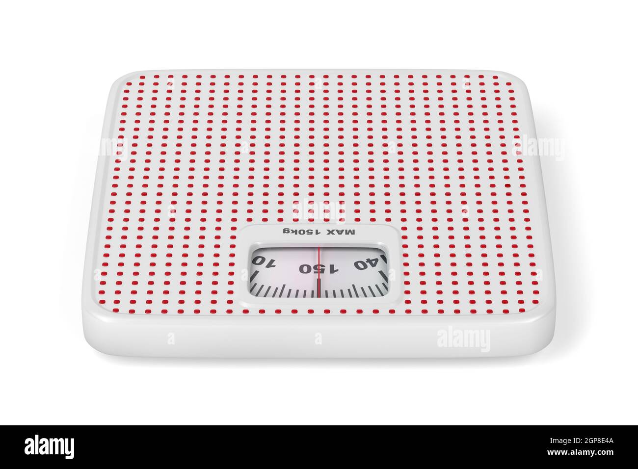 Mechanical weighing scale on white background Stock Photo - Alamy