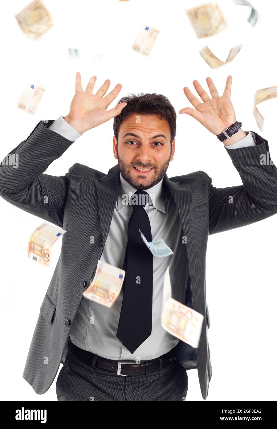 Man winning money falling hi-res stock photography and images - Alamy