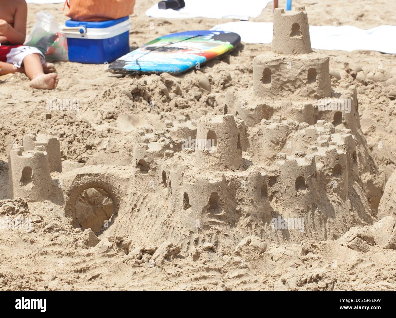 Beautiful sand castle on a beach in Spain Stock Photo - Alamy