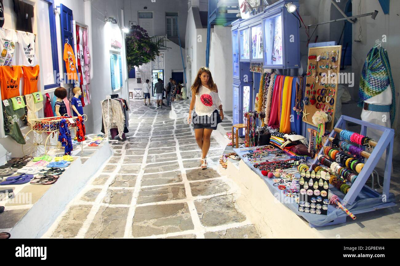 Mykonos stone walkway hi-res stock photography and images - Alamy