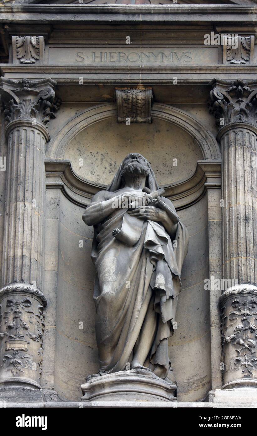 Saint Jerome, Church of the Holy Trinity, Paris Stock Photo - Alamy